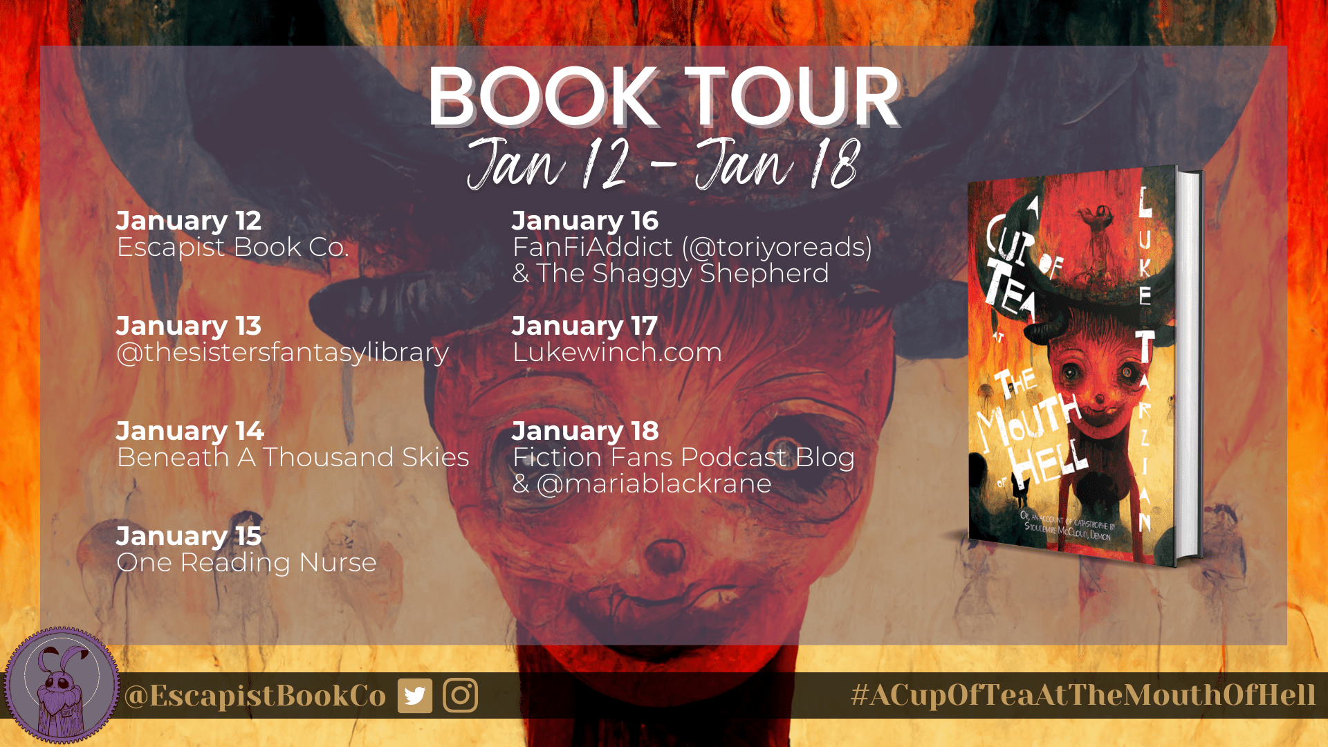 Book Tour and Review: A Cup of Tea at the Mouth of Hell by Luke Tarzian ...