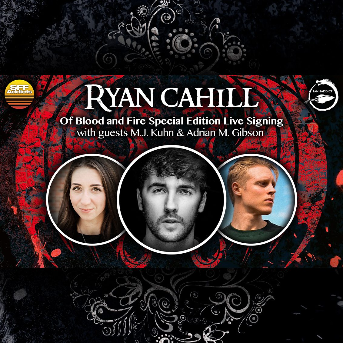 Ryan Cahill: 'Of Blood and Fire' Special Edition Live Signing (with Adrian M. Gibson & M.J. Kuhn ...